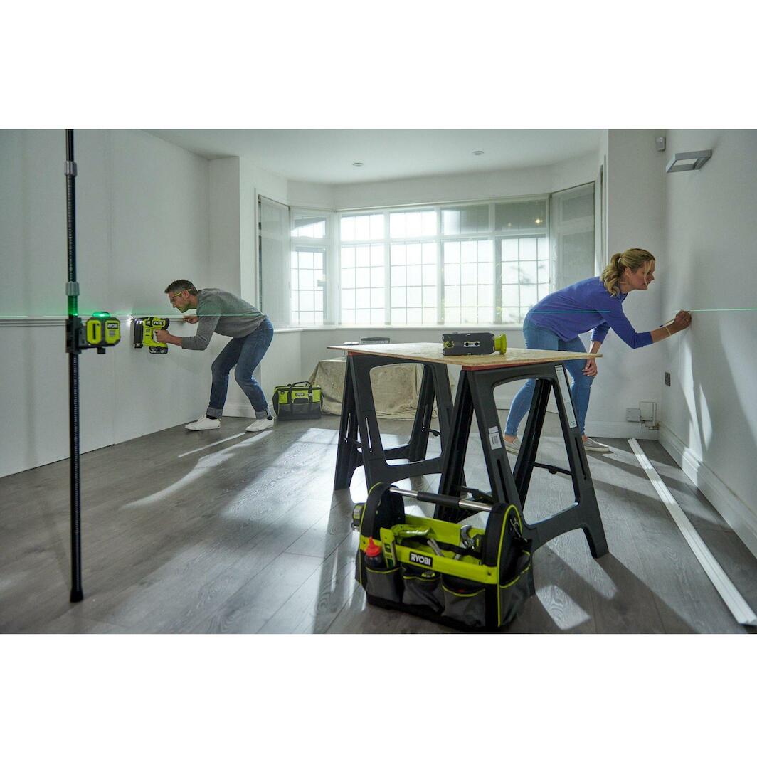 RYOBI RB360GLL-K kruislijnlaser groen 360° met RBCLTP1 telescopische ...