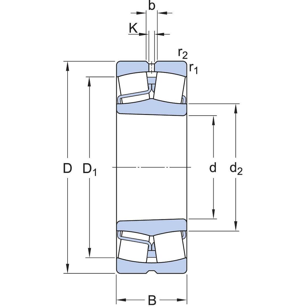 SKF 22218 EK tweerijige tonlager conisch 90 x 160 x 40 mm | Klium