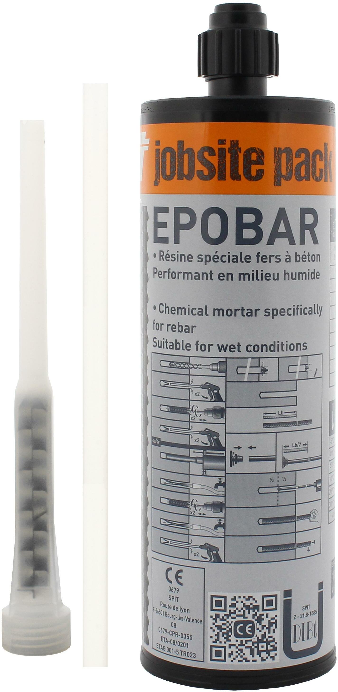 SPIT EPOBAR+ injectiemortel voor wapeningsstaven 410 ml grijs - 060242 | Klium