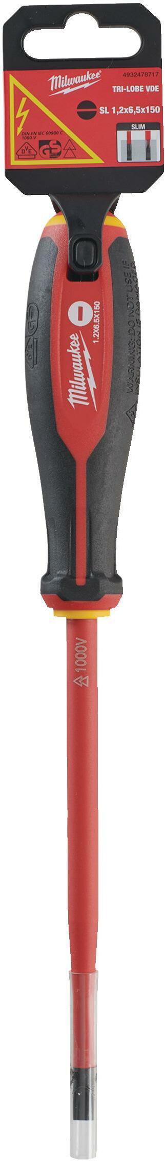 MILWAUKEE 4932478717 Tri-Lobe VDE schroevendraaier SL 1,2X6,5X150 | Klium