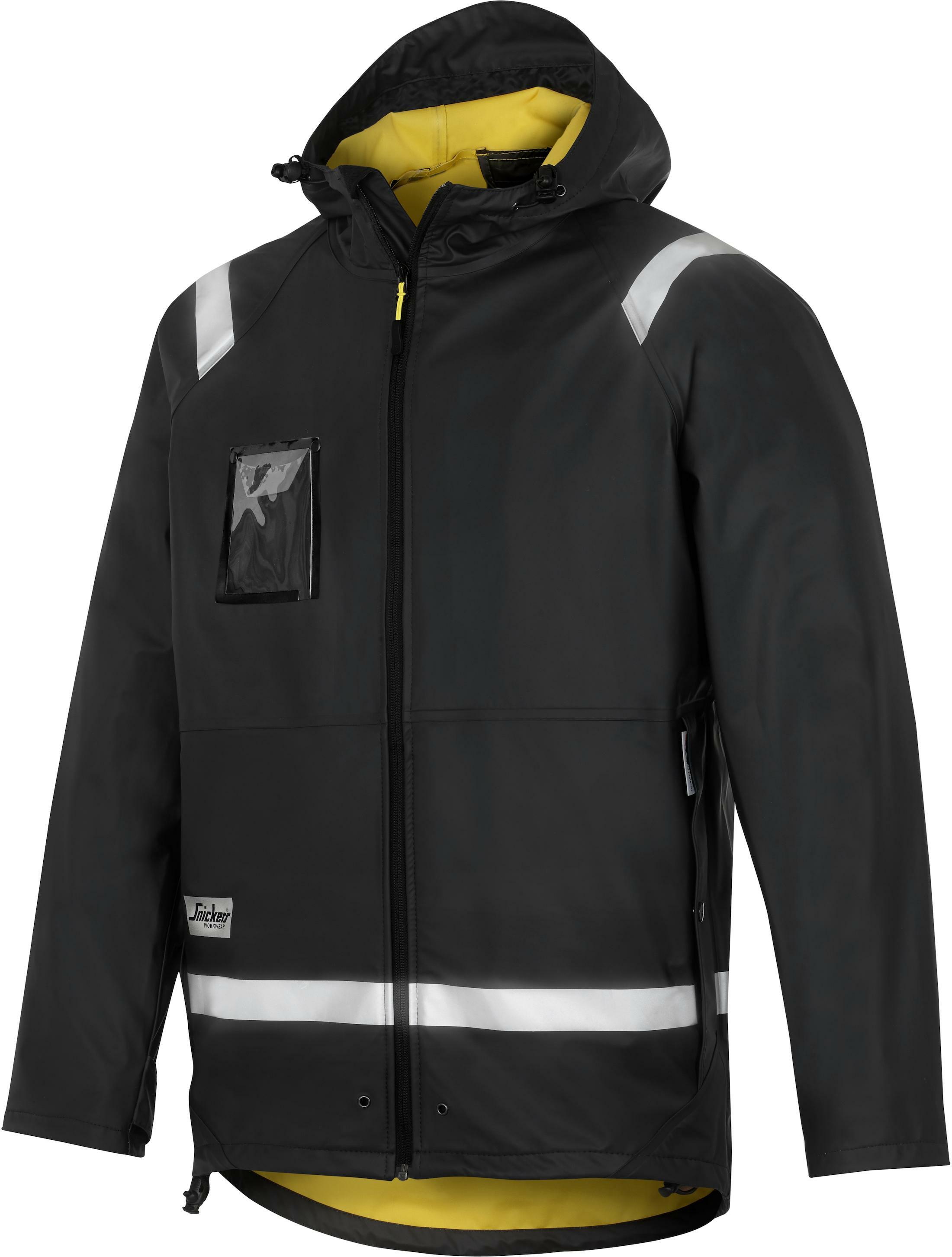 SNICKERS 8200 rain jacket pu black - 82000400007 Clothing size L | Klium