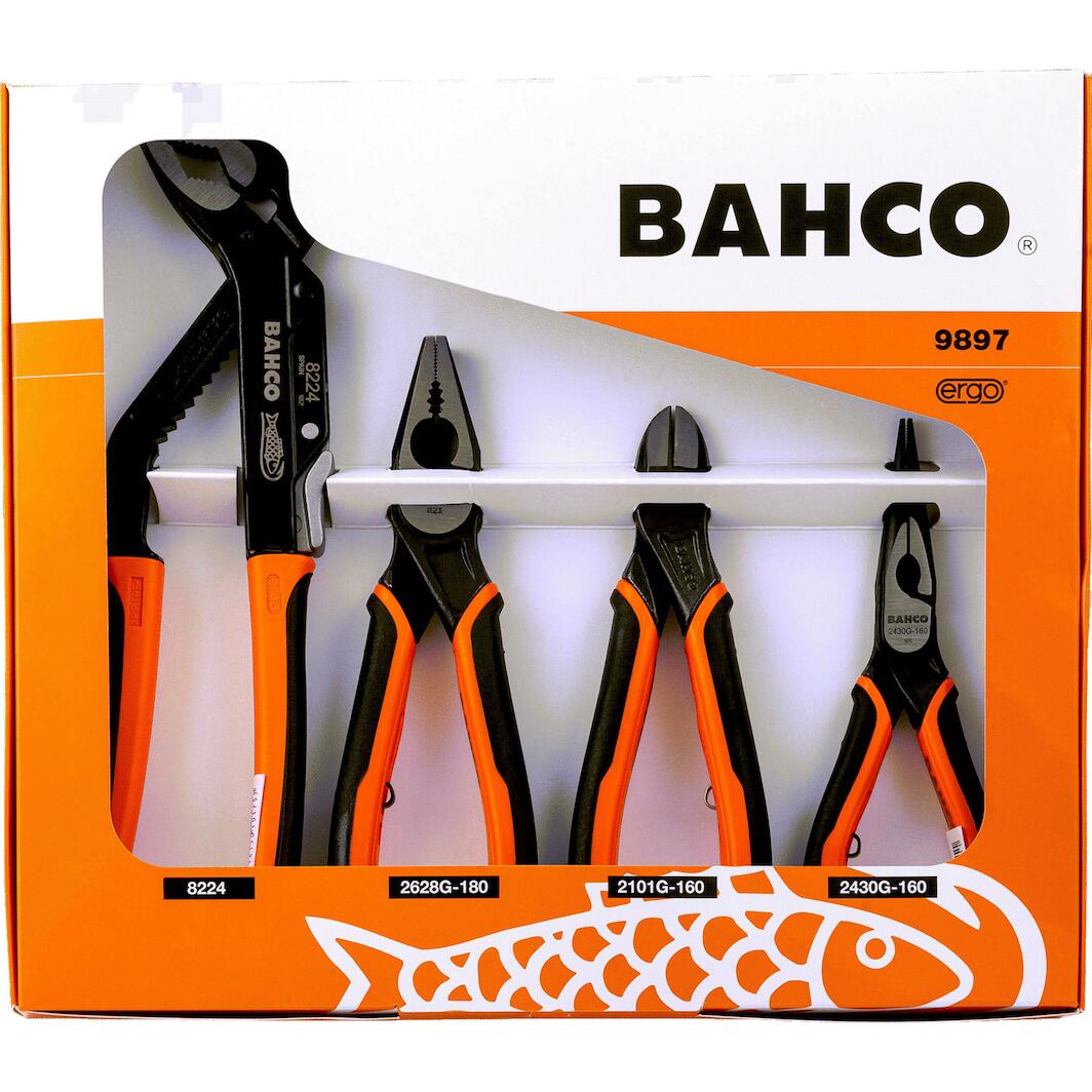BAHCO 9897 tool set ERGO, water pump pliers, combination pliers ...