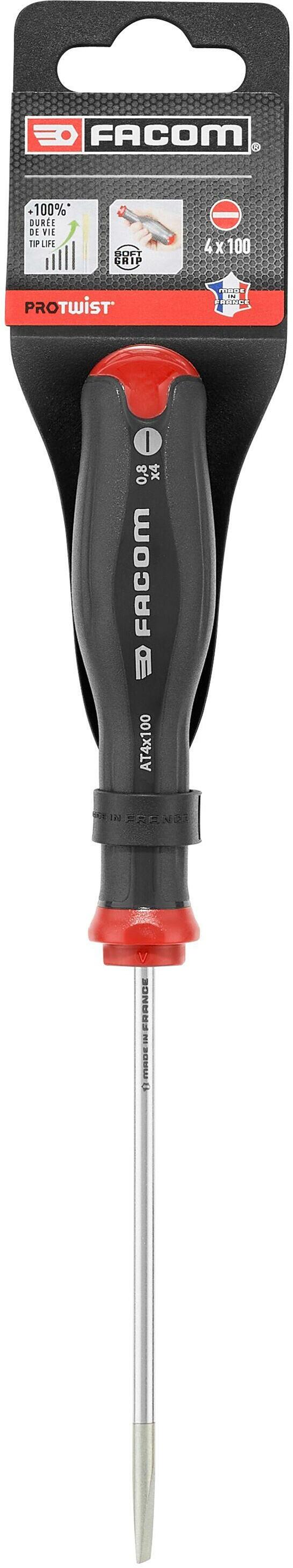 FACOM AT4X100PB Tournevis à fente ProTwist avec lame fraisée 4 x 100 mm | Klium