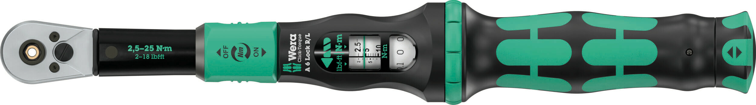 WERA Click-Torque Lock A 6 R/L draaimomentsleutel, instelbaar, Torque ...