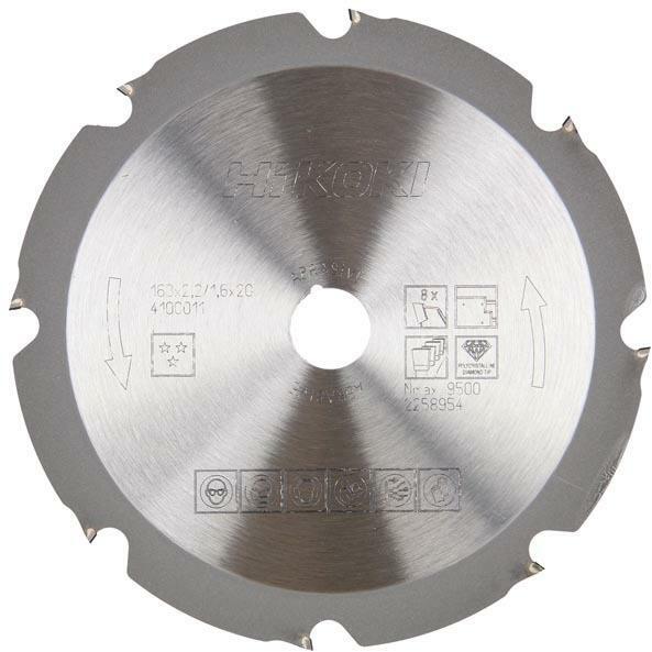 HIKOKI 4100014 PCD zaagblad voor cement-gips gebonden panelen 190 x 20 ...