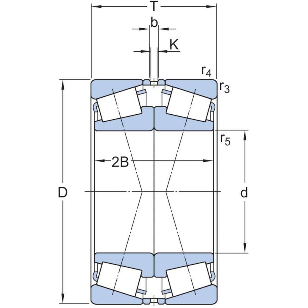 SKF 32030 X/DF gepaarde kegellagers in X-opstelling 150 mm | Klium