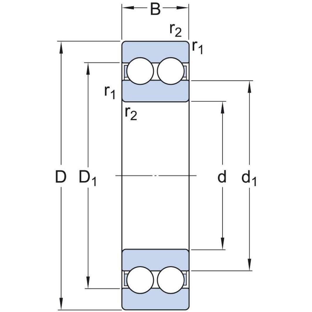 SKF 4206 ATN9 roulement à billes à double rangée cylindrique 30x62x20 mm | Klium