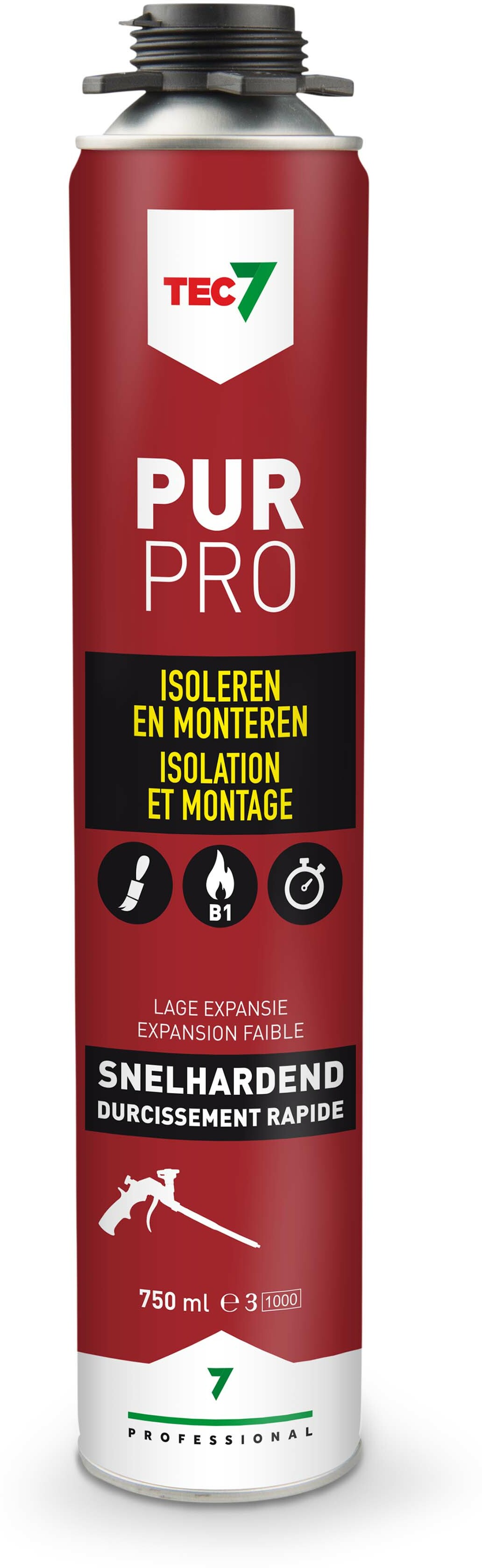 TEC7 PUR Pro isolatie- en montageschuim (750 ml) - 670005000 | Klium