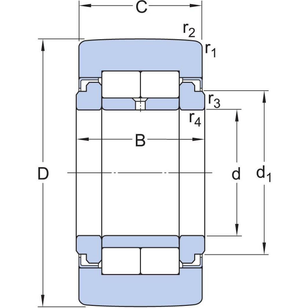 SKF NUTR 50110 X steunrol met binnenring en flensafdichting (Yoke-type ...