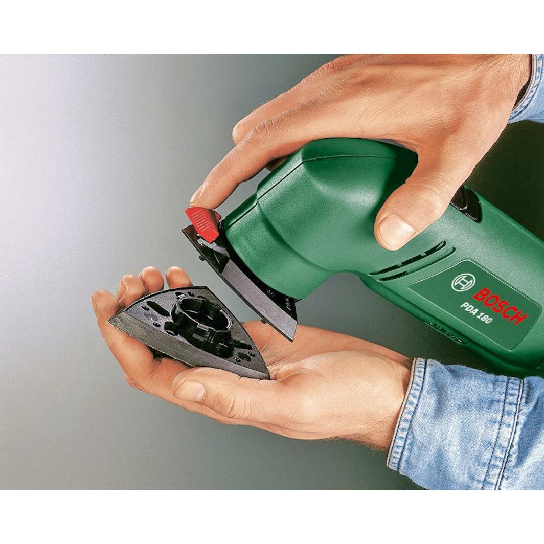BOSCH PDA 180 ponceuse delta 180 W avec 3 feuilles abrasives en boîte ...