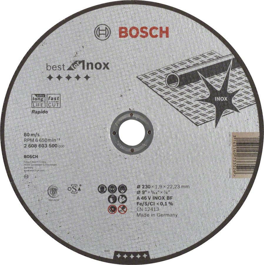 BOSCH 2608603500 disque à tronçonner droit Best pour Inox Rapido A 46 V ...