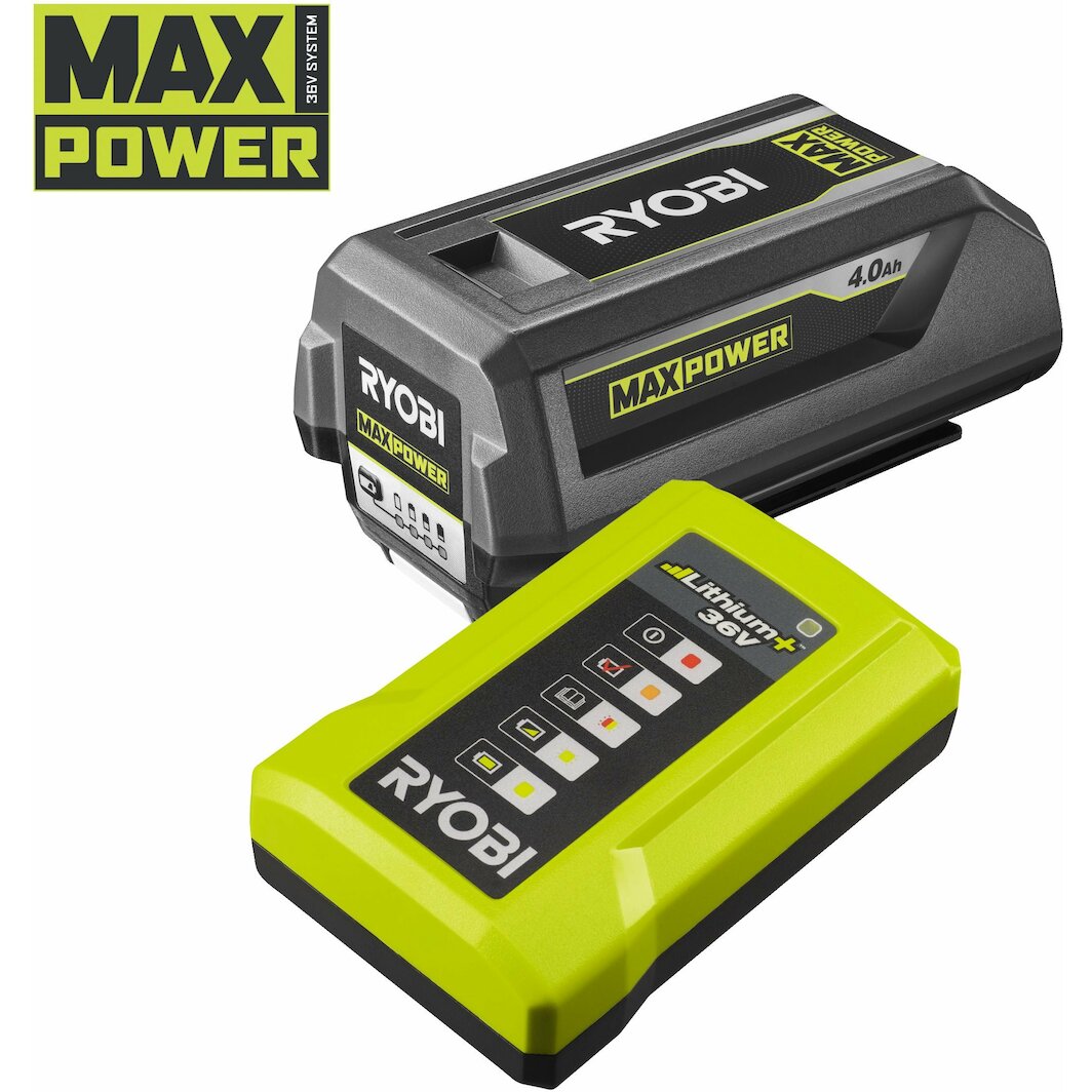 RYOBI RY36BK17B-140 36V MaxPower accu-laadset (1x 4,0Ah accu + lader ...