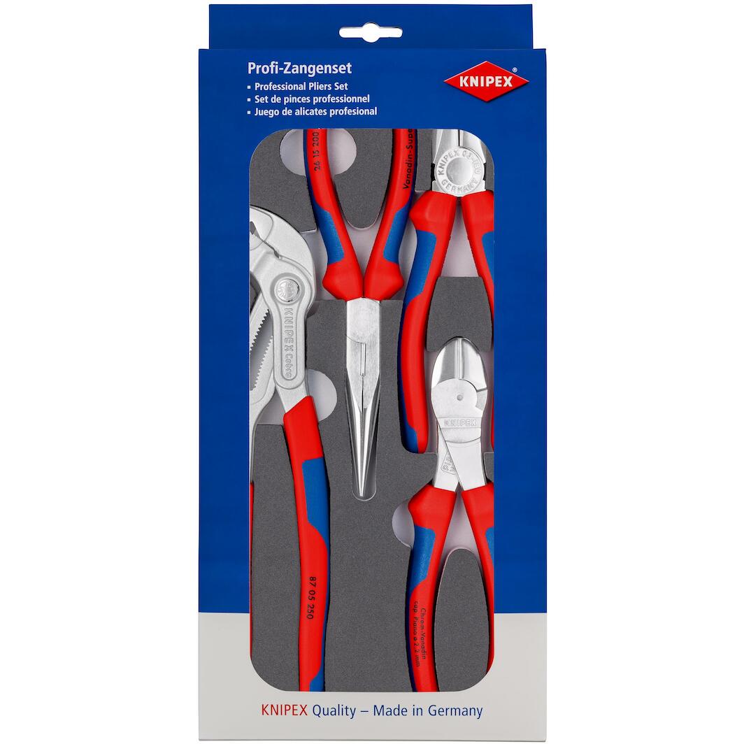 KNIPEX 00 20 01 V17 tangenset met schuimrubberen inlay | Klium