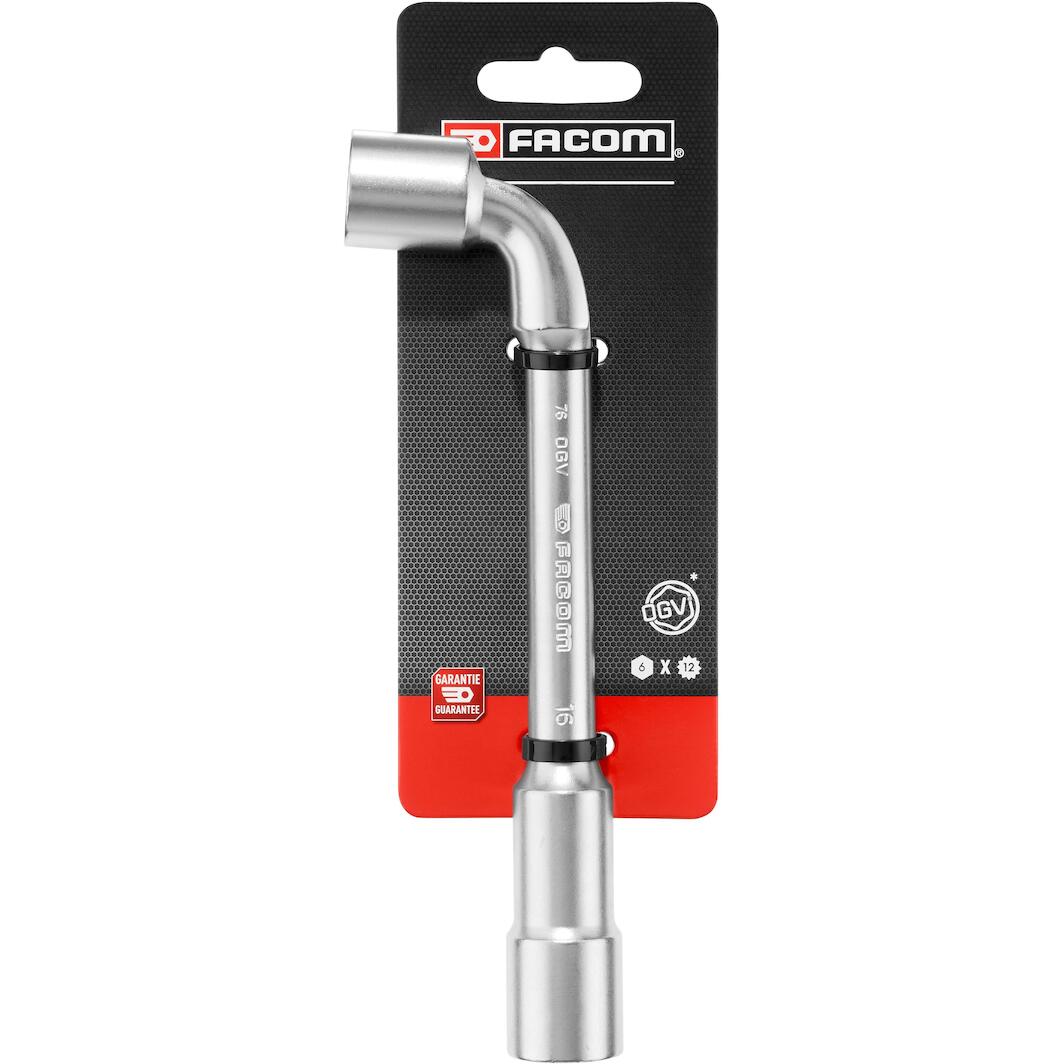 FACOM 76.16PB open pipe spanner, forged, twelve-sided x six-sided, 16 ...