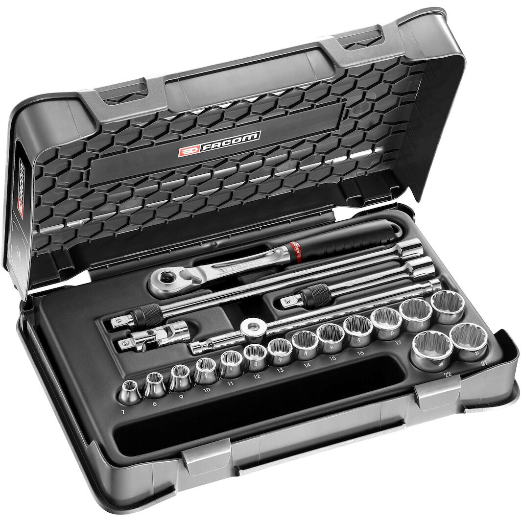 FACOM JL.171-3P12 Coffret douilles métriques 12 pans 3/8 - 20 pièces ...