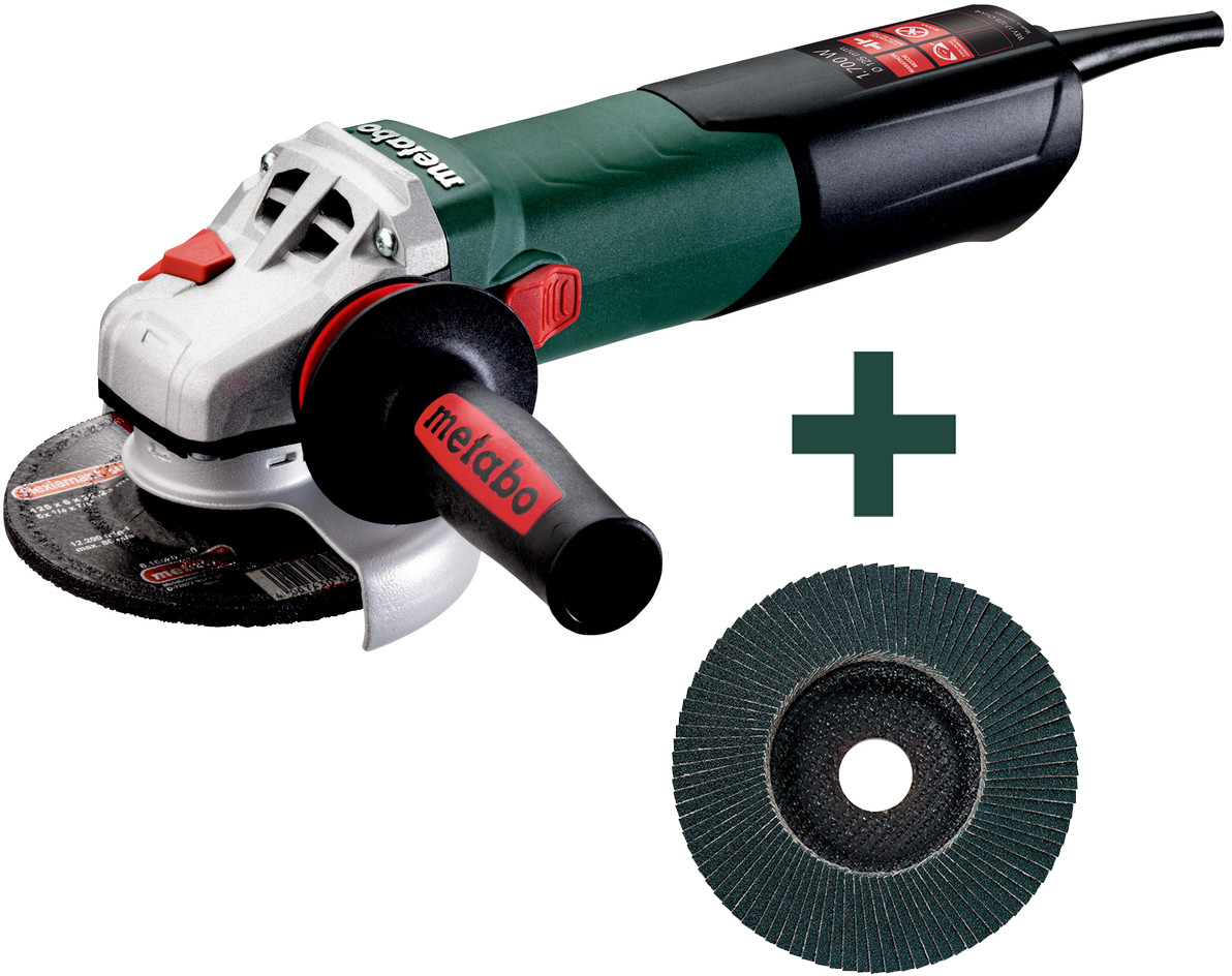 METABO WEV 17-125 Quick haakse slijper 125mm 1700W met snelspanmoer en ...