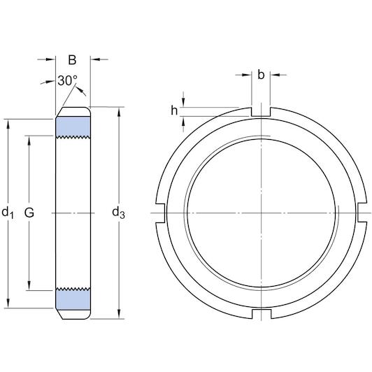 SKF KM 4 locknut 20 x 32 x 6 mm M20x1 | Klium