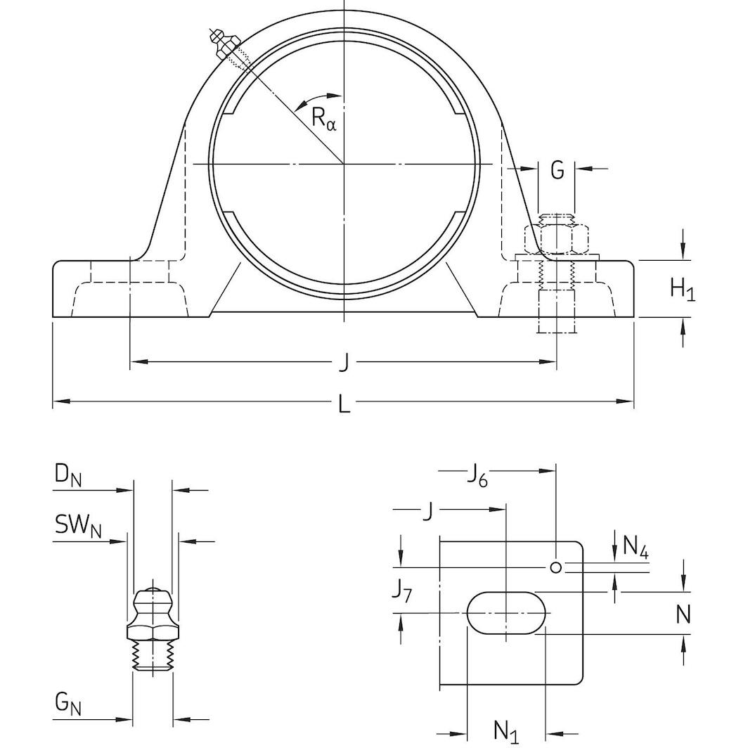 SKF SY 504 M Logement du palier fixe en fonte 47 mm | Klium