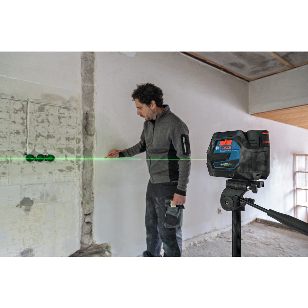 BOSCH GCL 12V-50-22 CG accu-kruislijnlaser/-puntlaser groen in L-BOXX ...