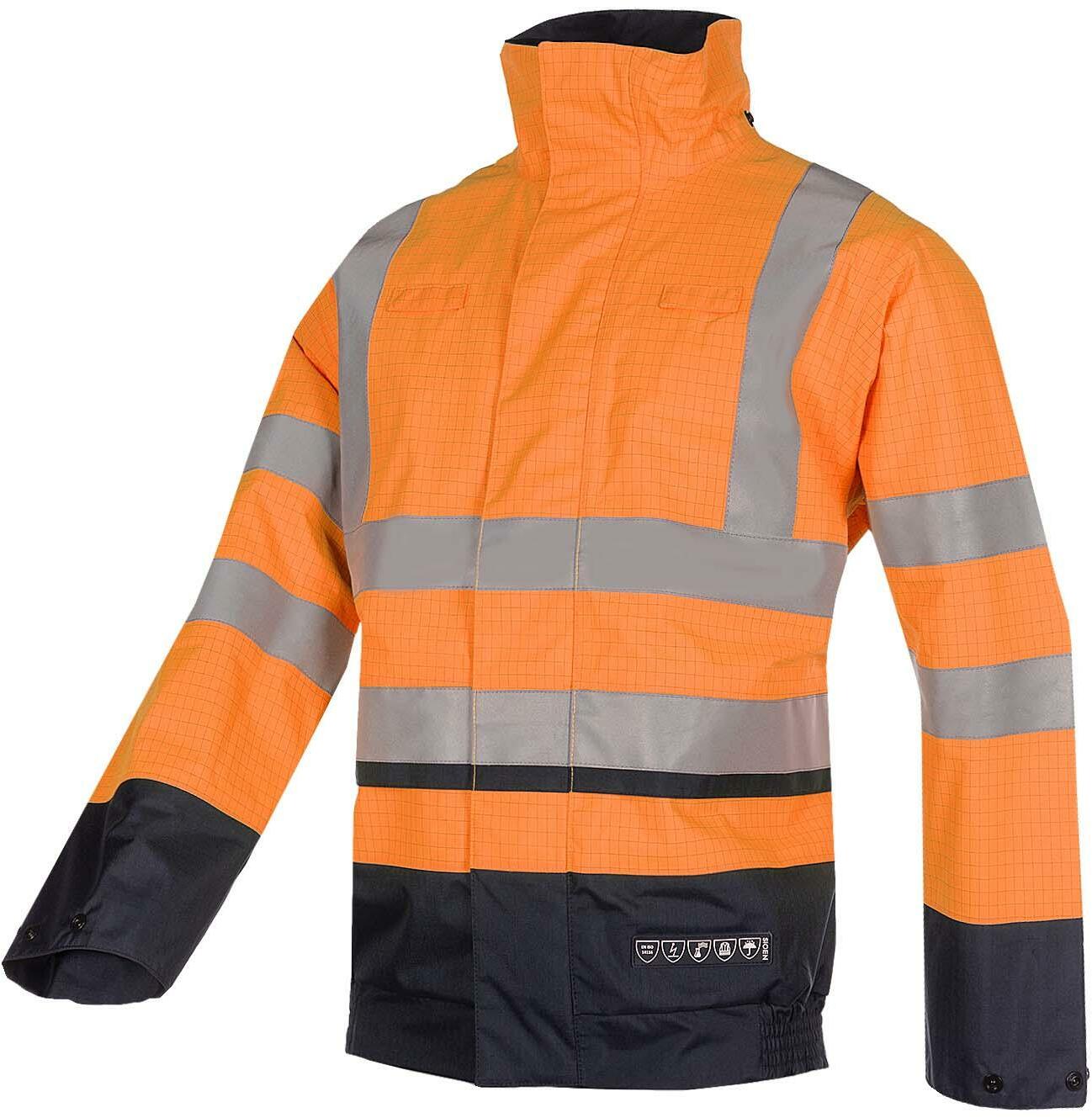 SIOEN 9396 Jibou Blouson de pluie fluo (orange/marine) ignifuge ...