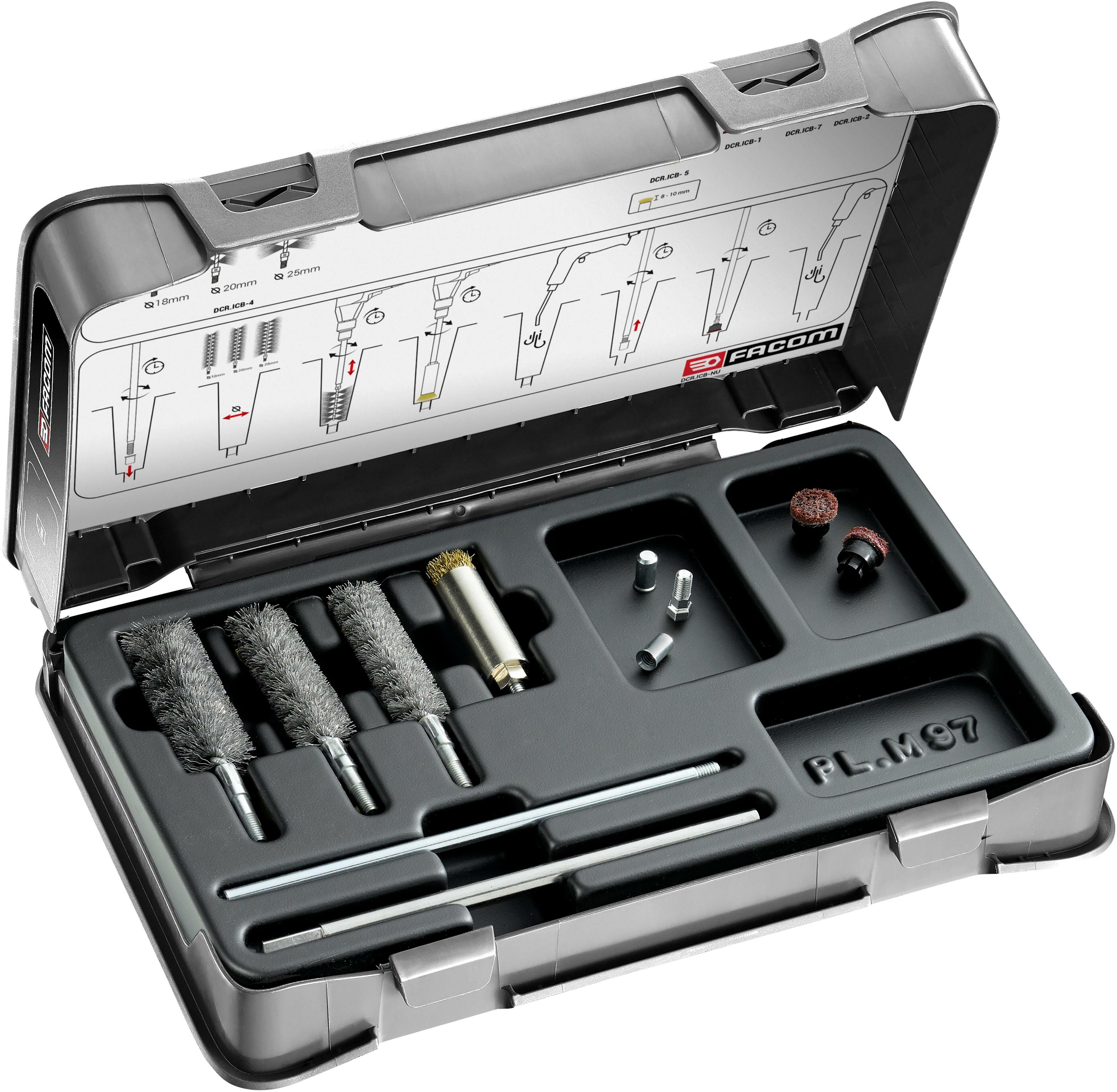 FACOM DCR.ICB-4 borstelset voor reinigen verstuiverbodem en pakkingvlak ...
