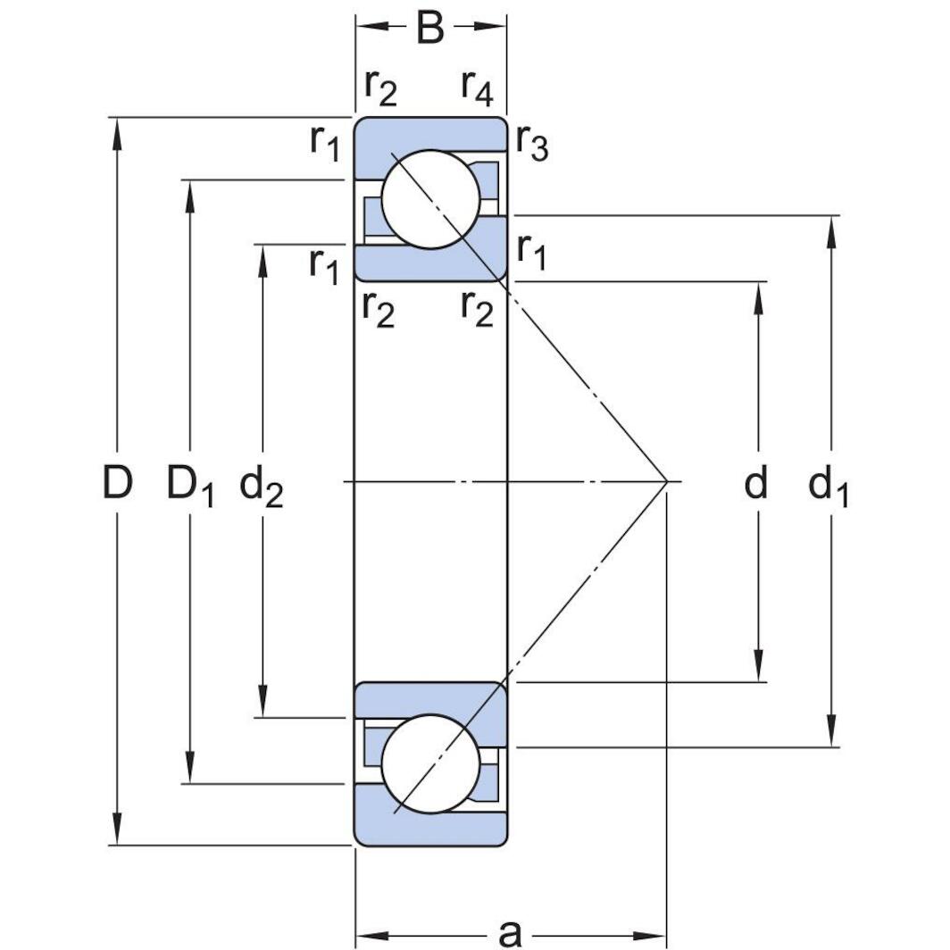 SKF 7207 BECBP roulement à une rangée de billes à contact oblique 35 x ...