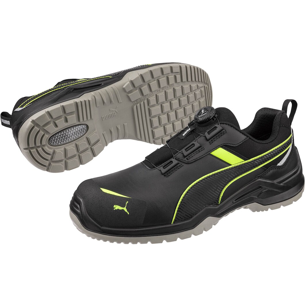 PUMA KRYPTON GREEN DISC ESD S3S veiligheidsschoen hoog (zwart/lime ...