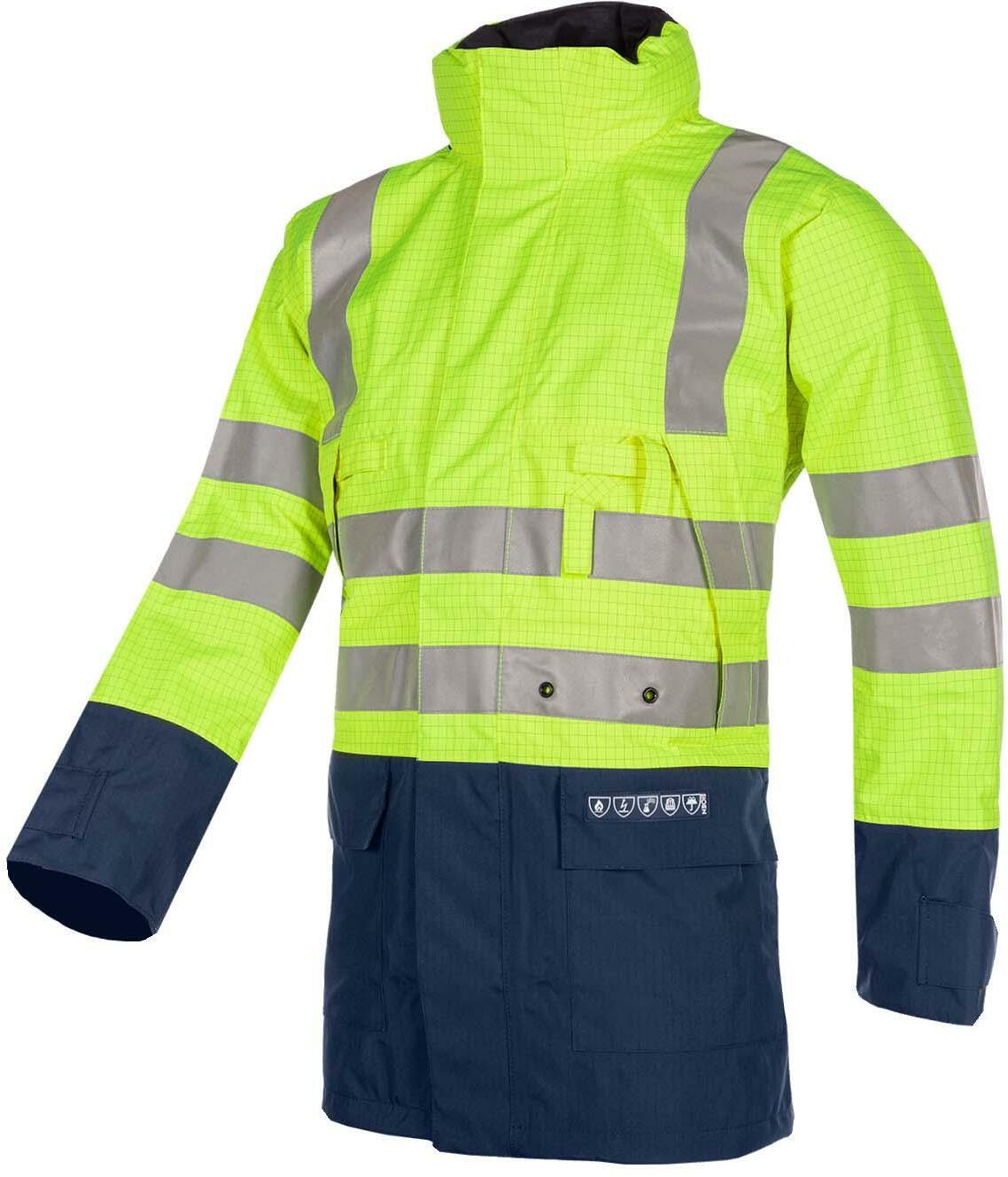 SIOEN 3073 Winseler flame retardant/antistatic signalling rain parka ...