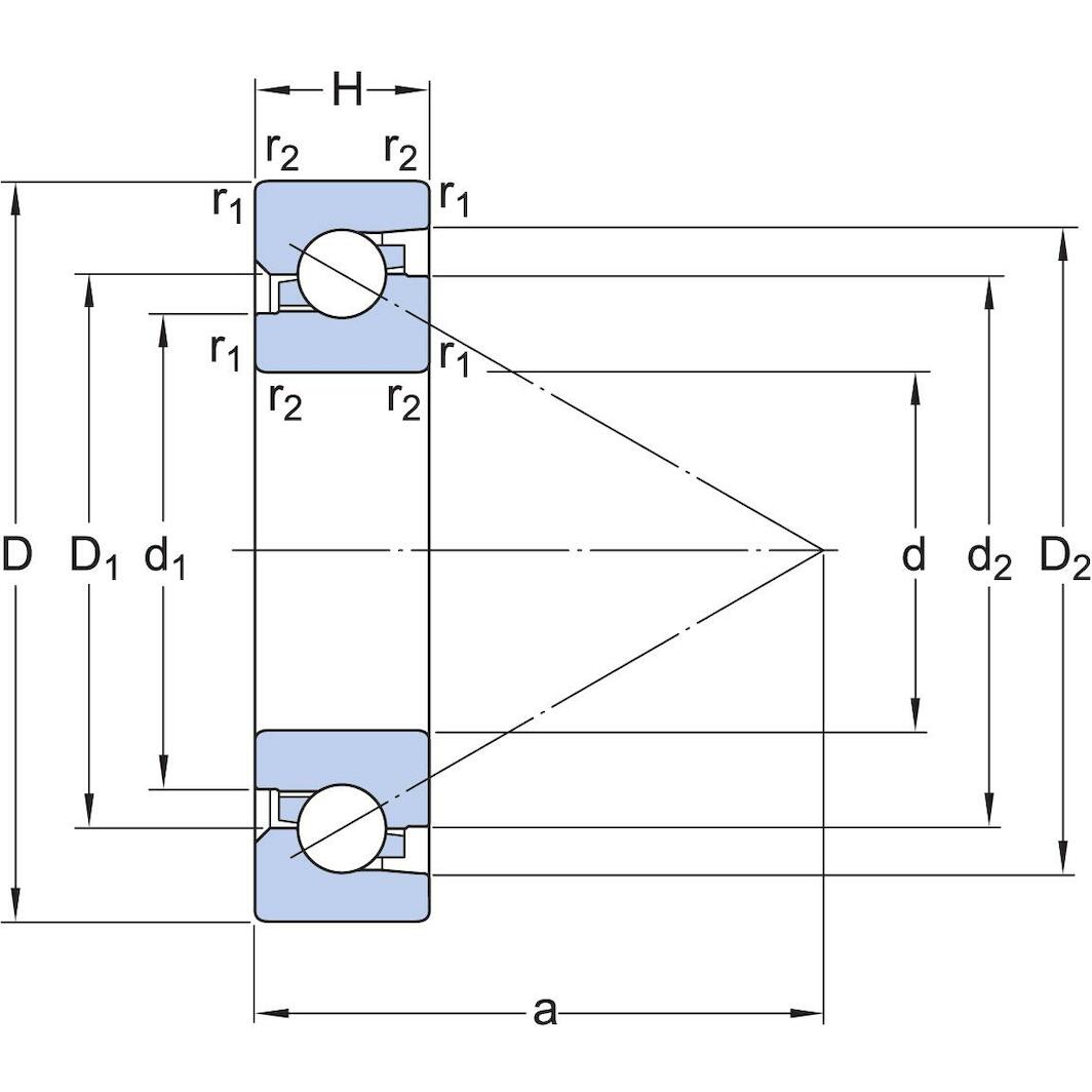 SKF BSD 45100 CGA roulement à billes à contact oblique à une rangée de ...