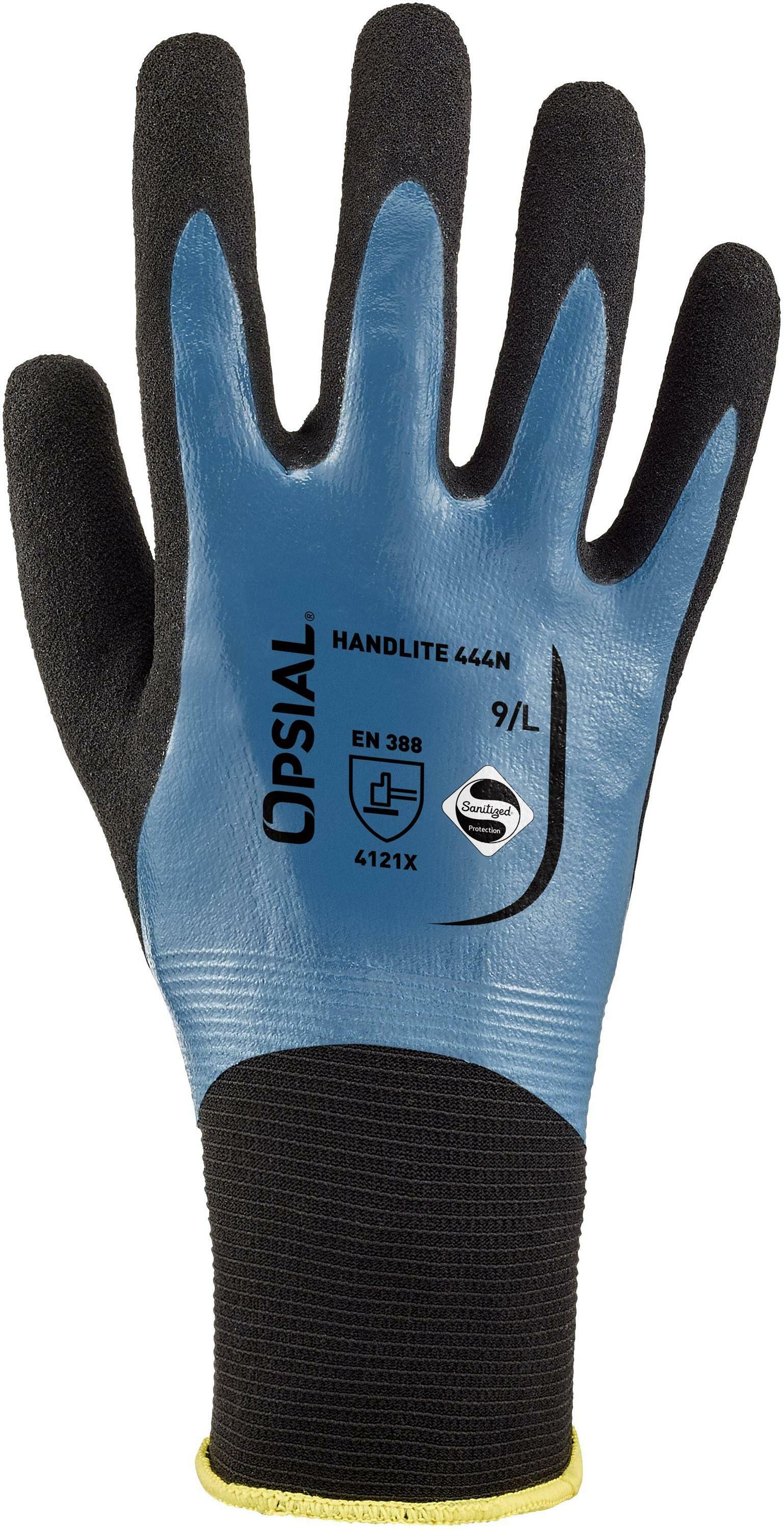 OPSIAL HANDLITE 444N gants en nitrile (noir/bleu) - 68999588 Taille de ...