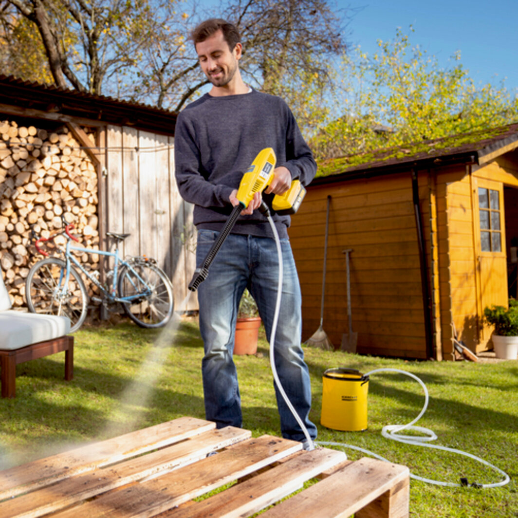 KARCHER KHB 4-18 Plus Nettoyeur moyenne pression sans fil 18V mobile (sans batterie ni chargeur ...