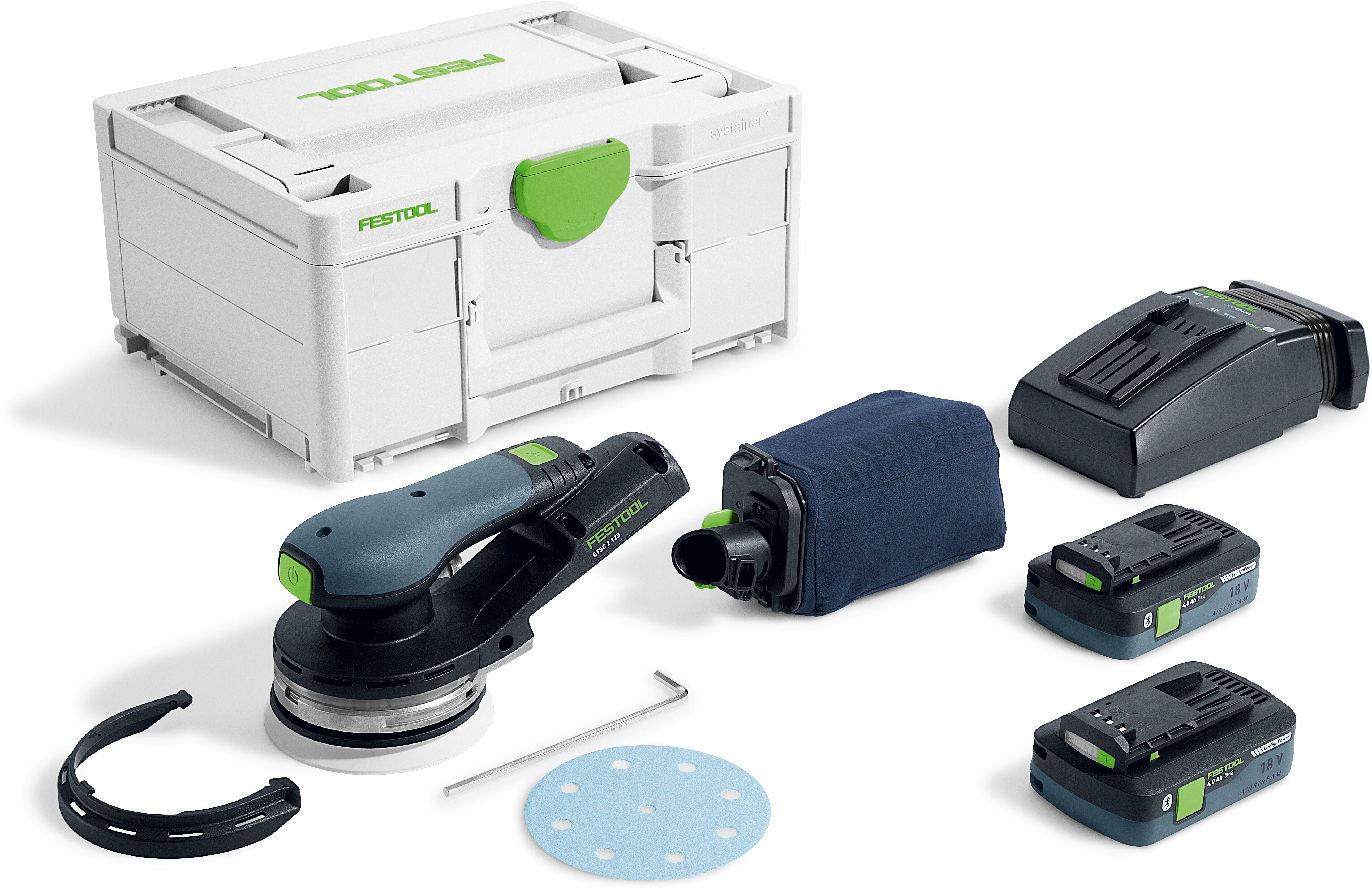 FESTOOL ETSC 2 125 4,0 I-Plus excentrische accu-schuurmachine in ...