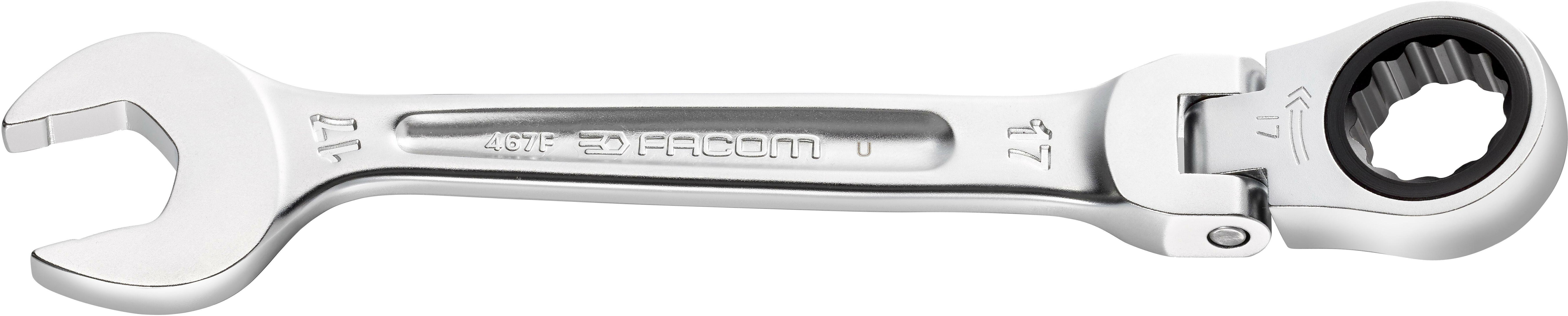 FACOM 467BF.9 clé à cliquet à douille antidérapante articulée 9 mm | Klium