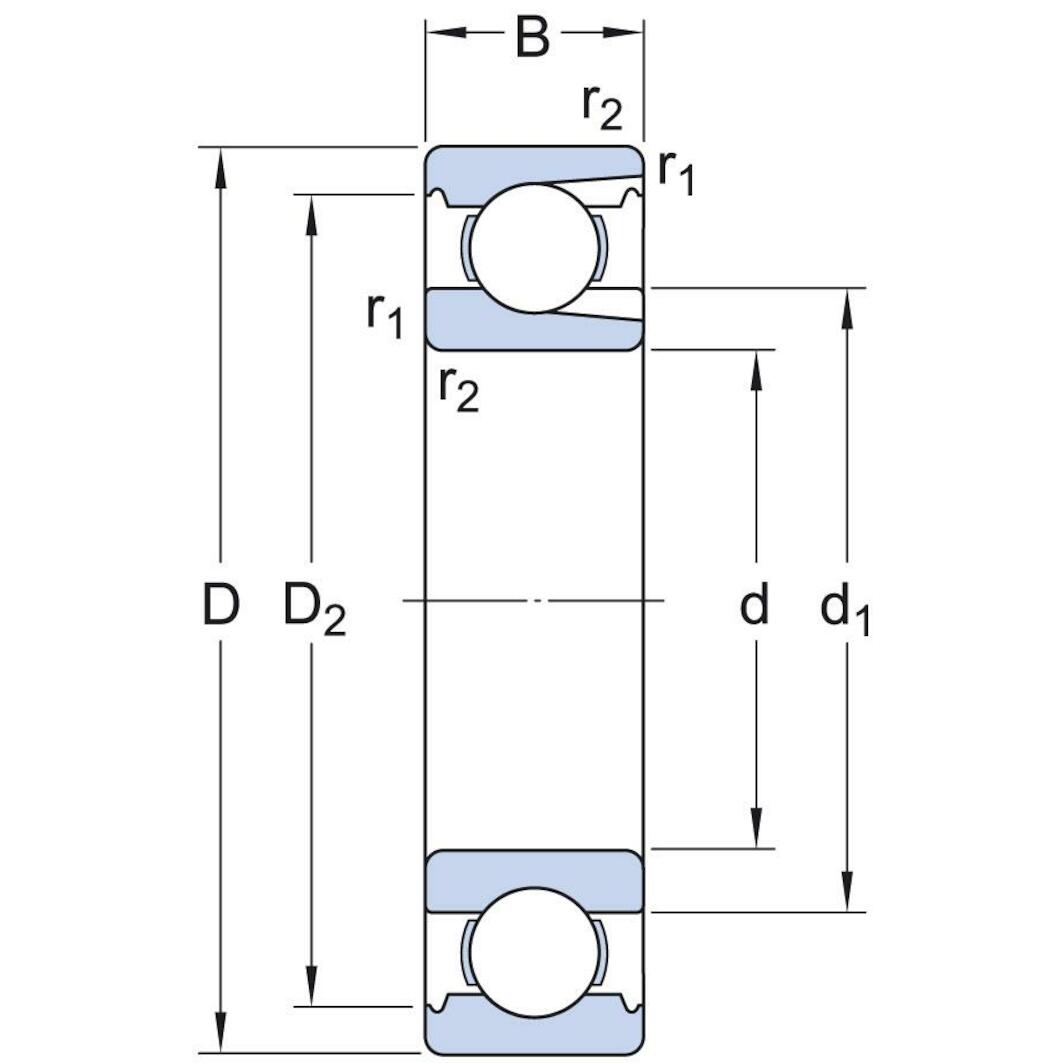 SKF 314 roulement à billes à une rangée cylindrique 70x150x35 mm | Klium