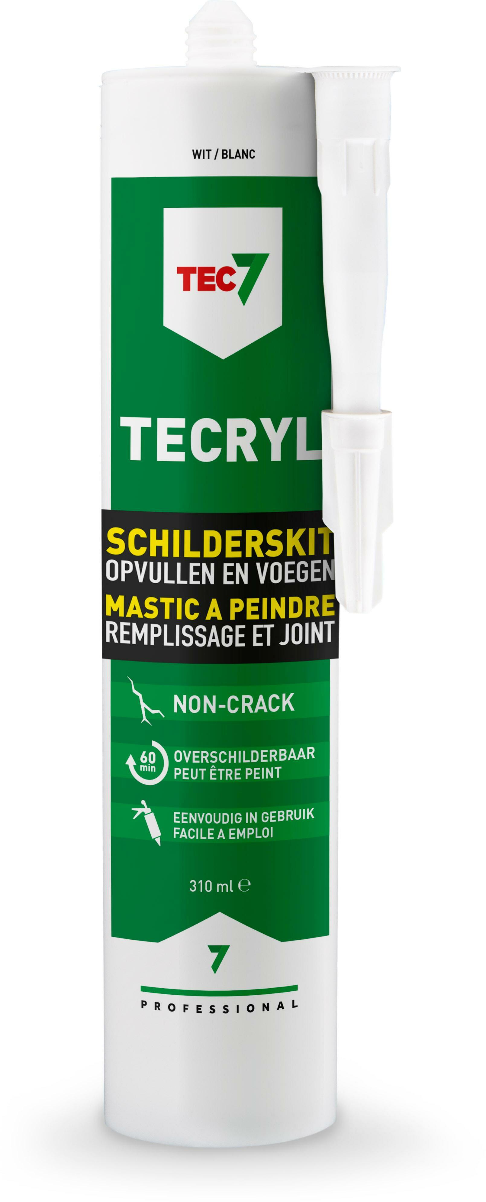 TEC7 Tecryl professionele schilderskit voor opvullen en voegen wit ...