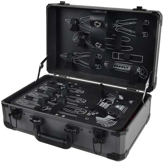 XHANDER 71016781 aluminium gereedschapskoffer, leeg, voor 111 stuks | Klium