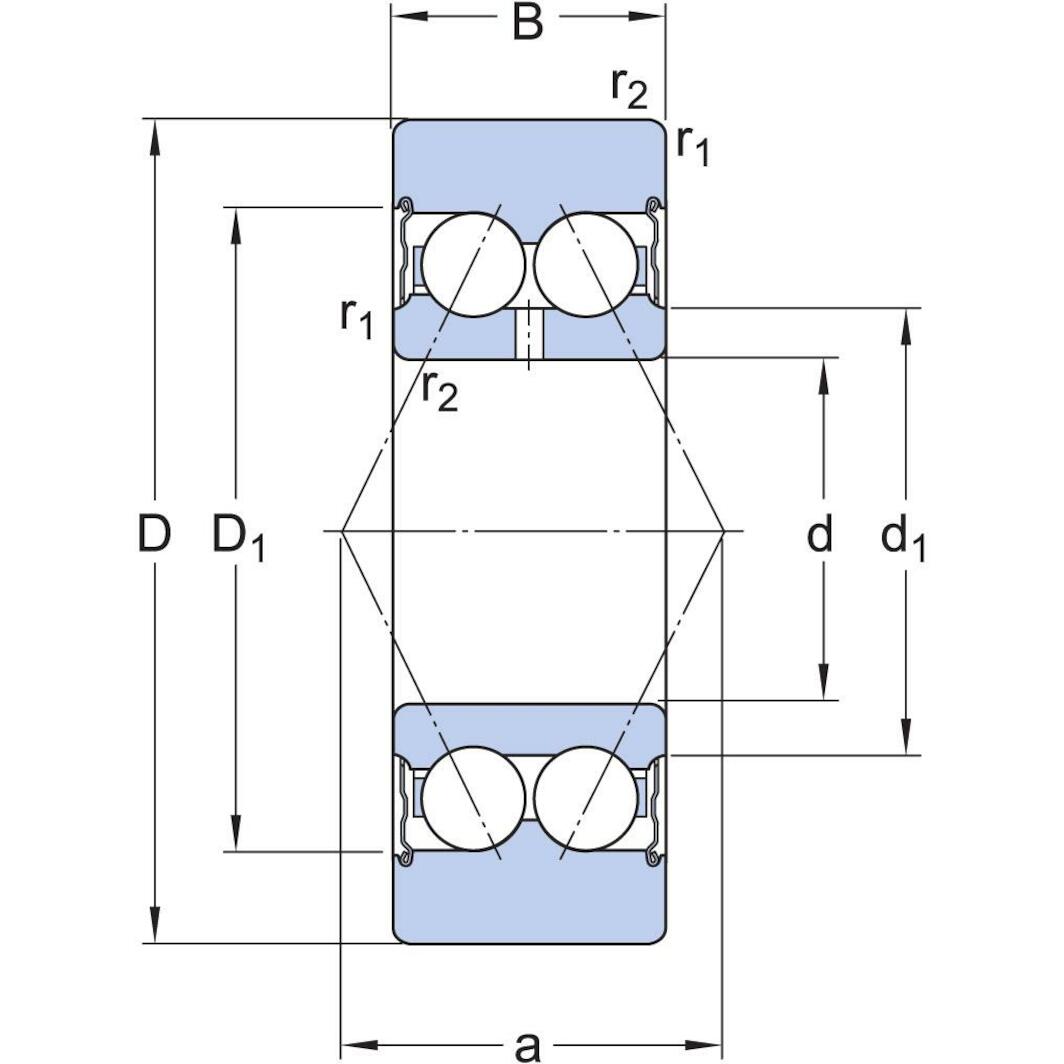 SKF 305702 C-2Z tweerijige nokrol (Yoke-type looprol) 15 x 40 x 15,9 mm ...