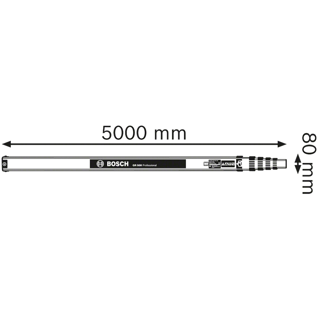BOSCH GR 500 laser ruler extendible to 5m - 0601094600 | Klium
