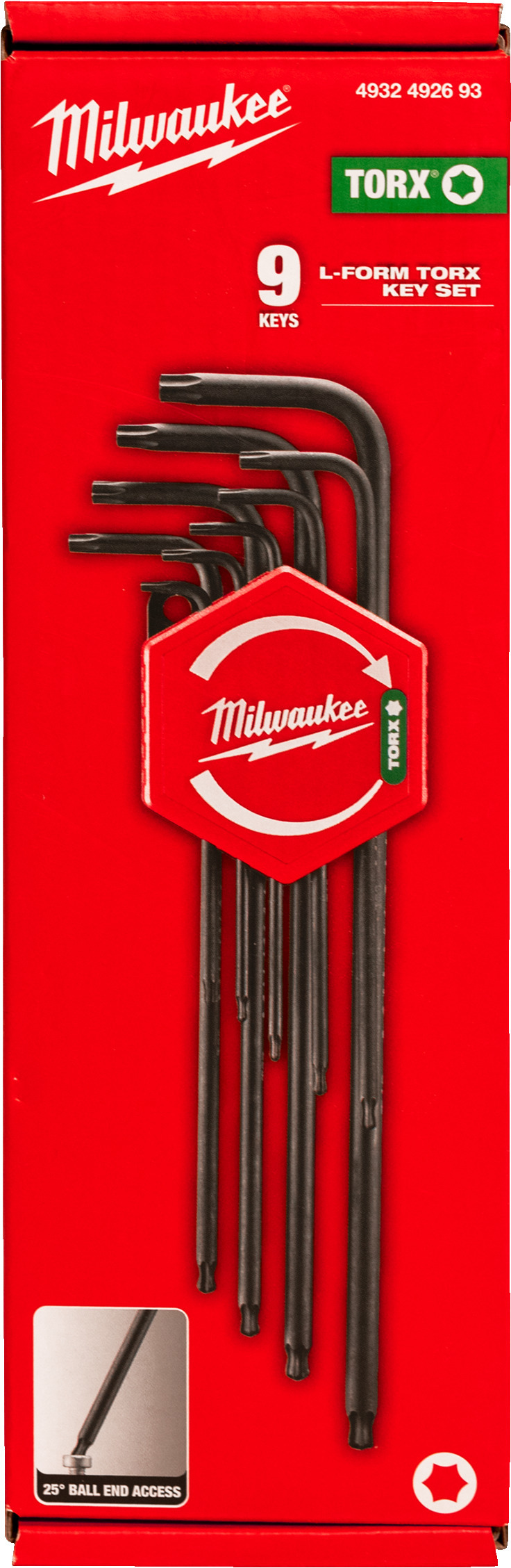 MILWAUKEE 4932492693 L-vormige Torx sleutelset 9-delig | Klium