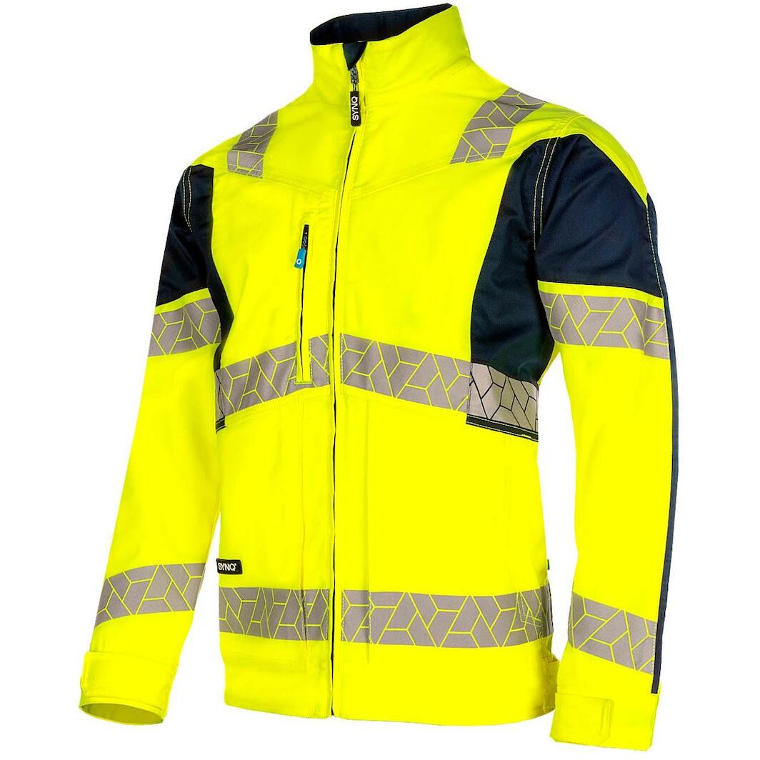 SYNQ WATCHER 603W high-vis work jacket (fluorescent yellow/marine) - 603WA2OAA746XS Clothing ...