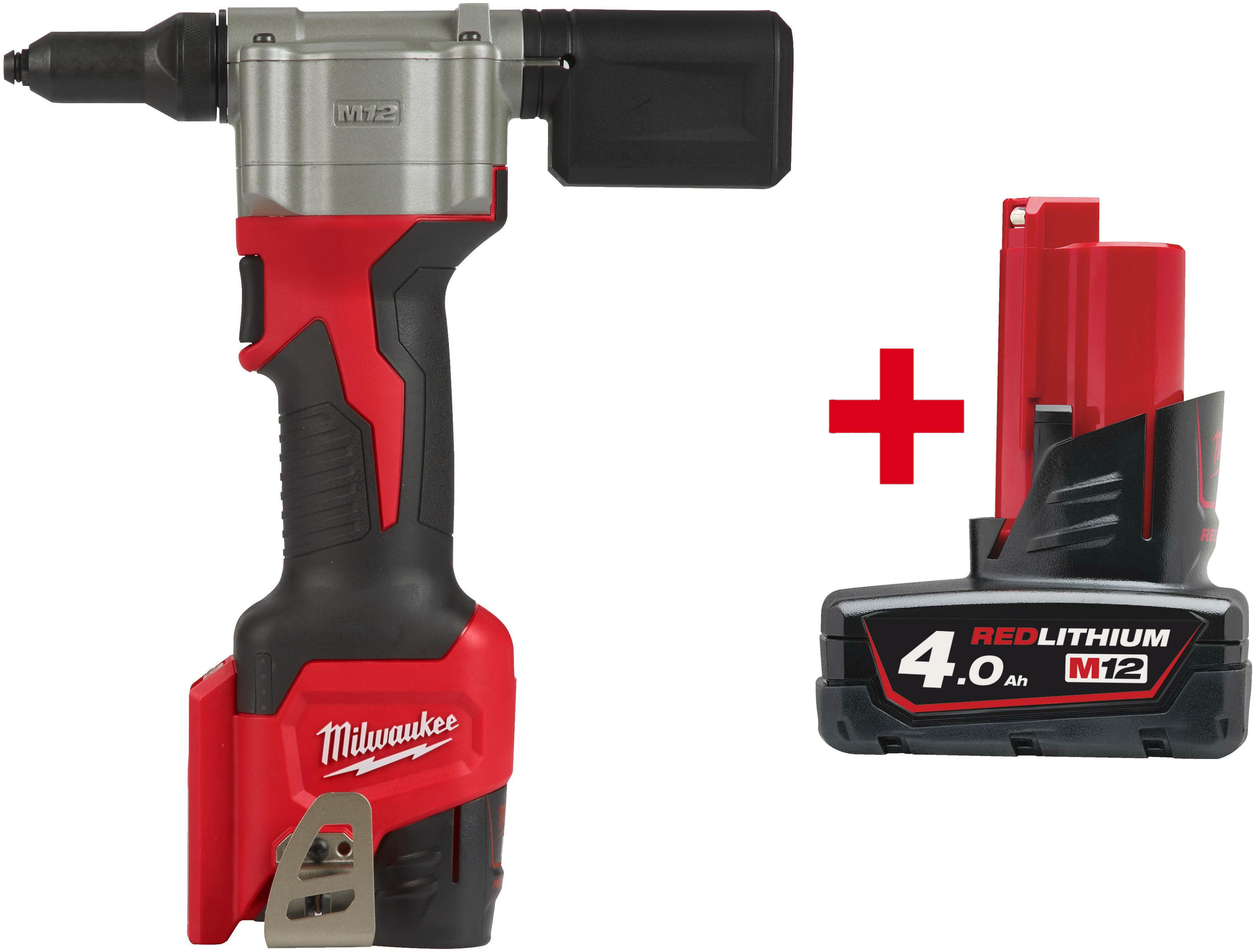 MILWAUKEE M12 BPRT-201X subcompacte accu-blindklinknageltang in HD Box ...