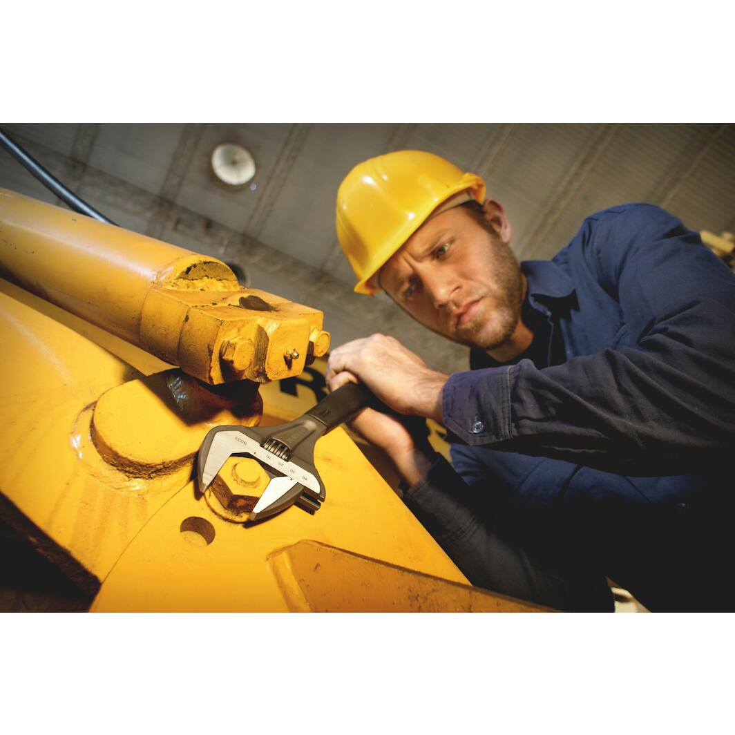 BAHCO 9031 clé à molette ERGO avec écrou central, mâchoire large, poignée en caoutchouc ...