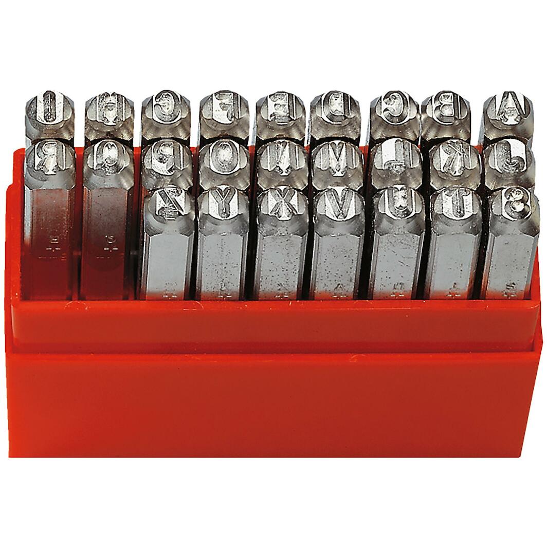 FACOM 292A.4 slagletter en -puntset met letterhoogte 4 mm 26-delig | Klium