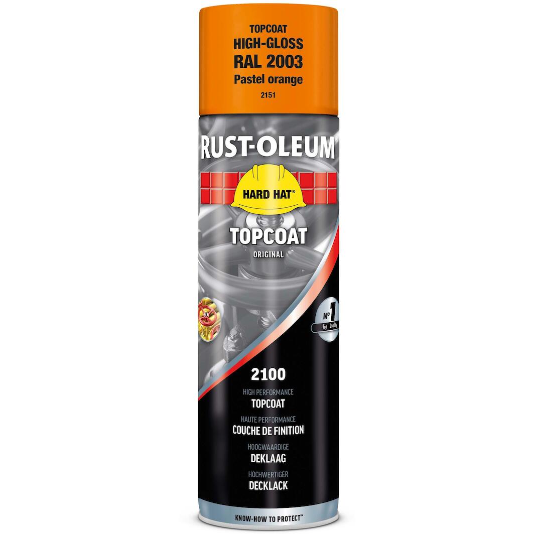 RUST-OLEUM 2151 Laque de finition Hard Hat orange pastel RAL2003 500ml ...