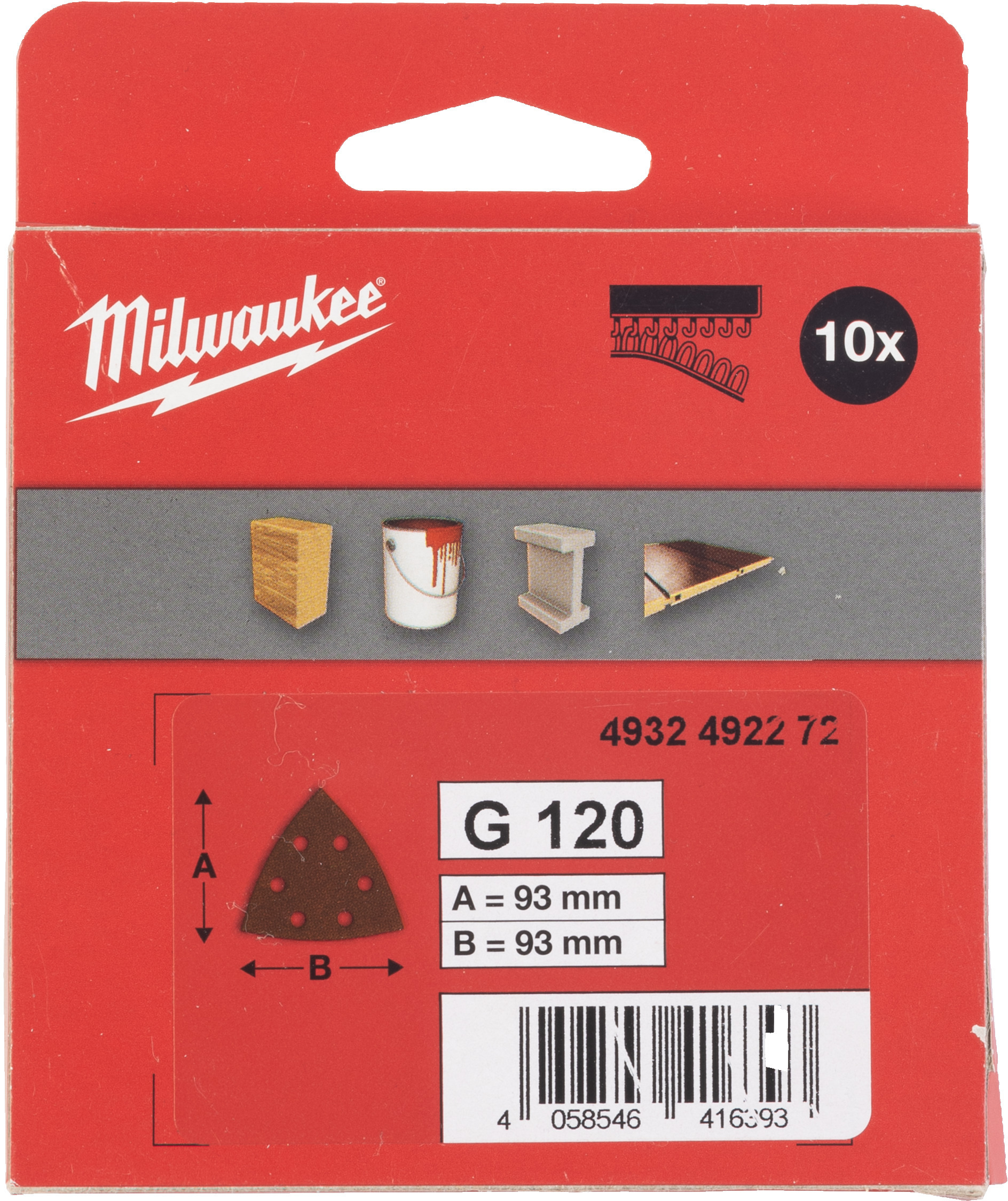 MILWAUKEE 4932492272 schuurgaas voor Delta-schuurmachines 93x93/6 HL ...