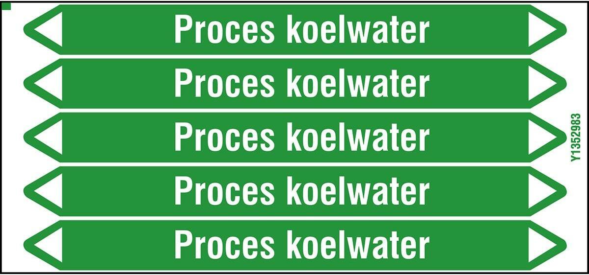 BRADY N006167 leidingmerker voor proces koelwater, met geperforeerde ...