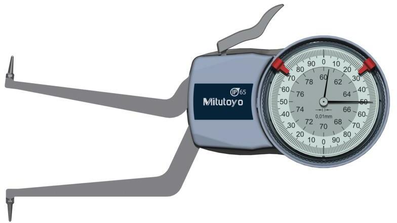 MITUTOYO 209-307 sensor with dial for inside measurements 60-80 mm, 0. ...