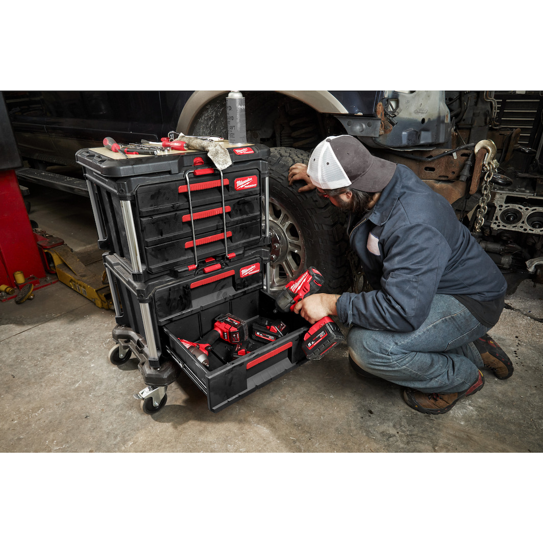 MILWAUKEE 4932472129 Packout gereedschapskoffer met 2 lades | Klium