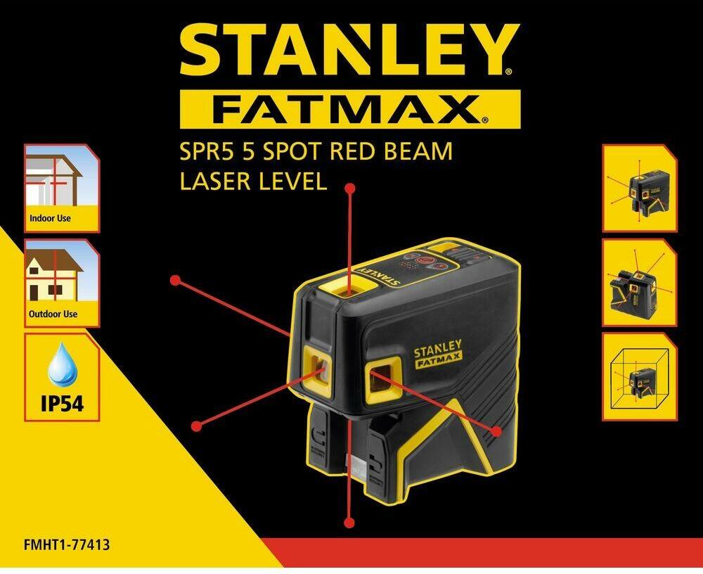 STANLEY SPR5 FATMAX 5-puntlaser rood - FMHT1-77413 | Klium