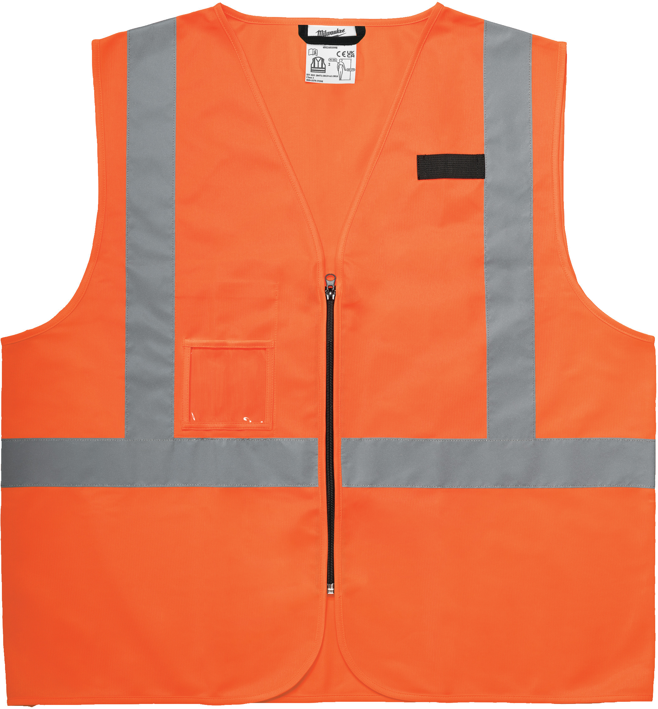 MILWAUKEE 493249399 hi-vis safety jacket (fluorescent orange ...